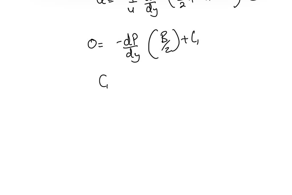 SOLVED: A fluid is flowing between two parallel plates as shown below ...