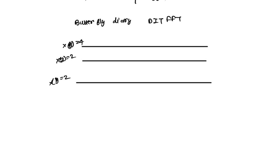 Solved Find The 4 Point Dft Of The Sequence X N 3 2 2 5 Using The Dit Fft Algorithm And