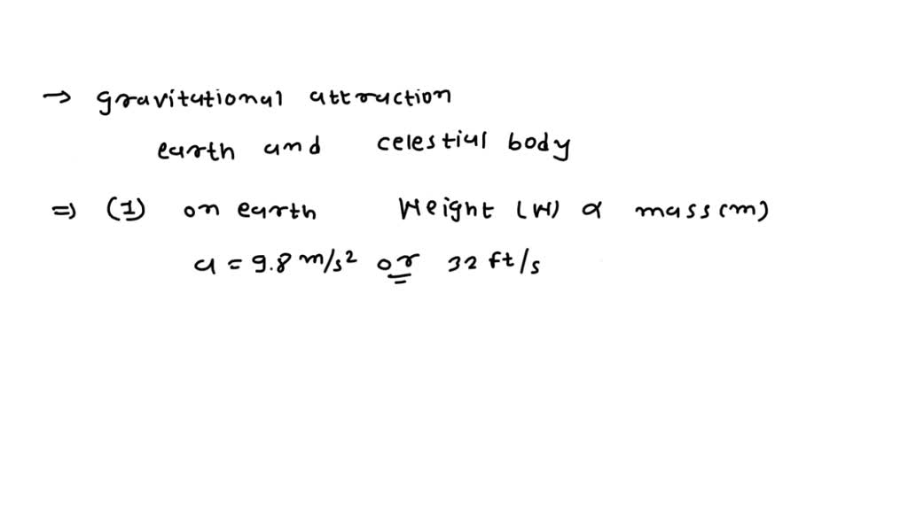 Solved Compare The Gravitational Attraction Between Objects On Earth