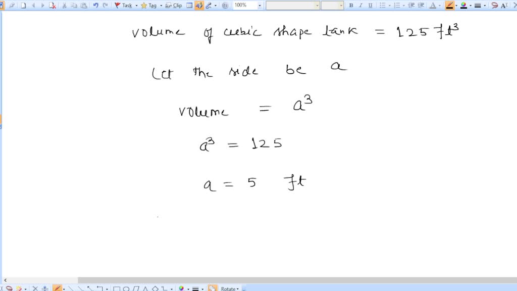 SOLVED: The volume of a cube- shaped water tank with irs lid removed is ...