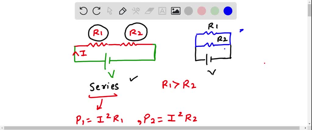 SOLVED: Two wires of resistance R1 and R2 are connected in a circuit ...