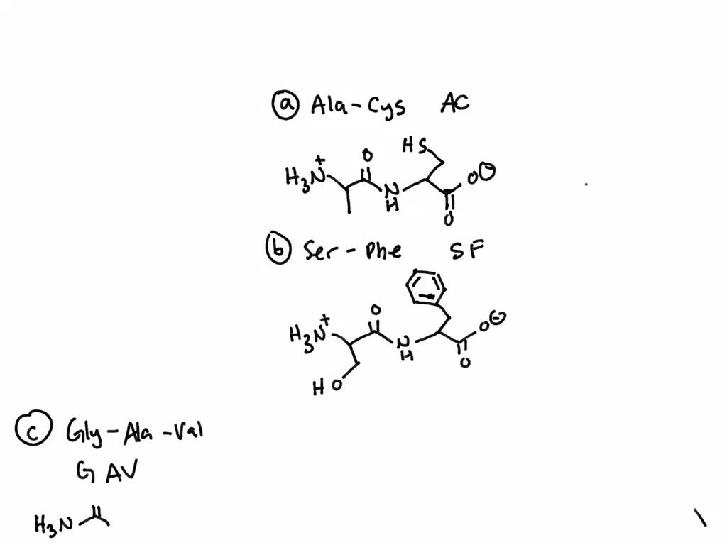 SOLVED: Draw the structure for each of the following peptides, and give ...