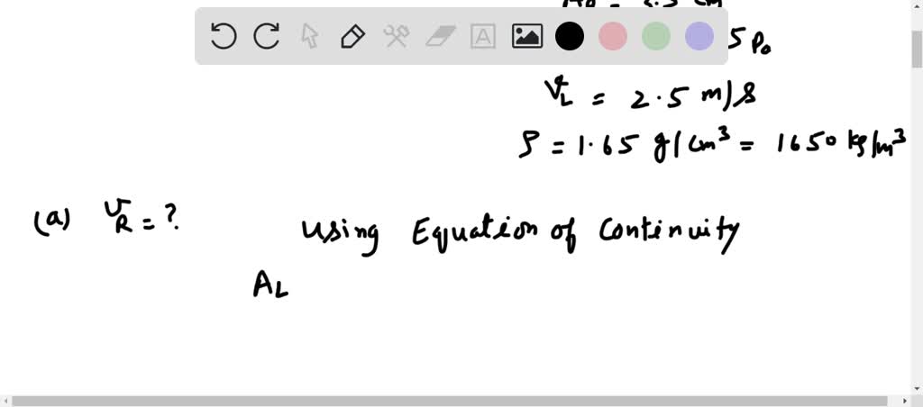 SOLVED: The figure below shows horizontal pipe with varying cross ...