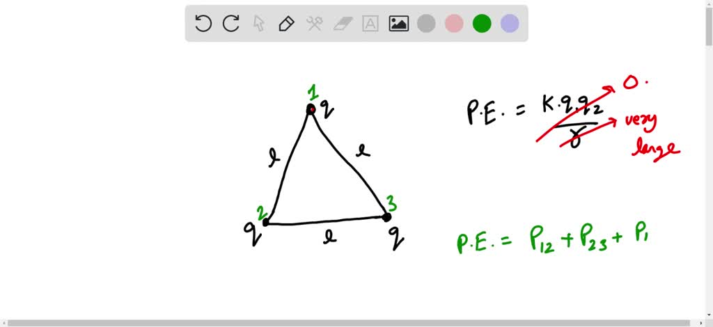SOLVED: Problem 8. Three identical positive point charges are located ...
