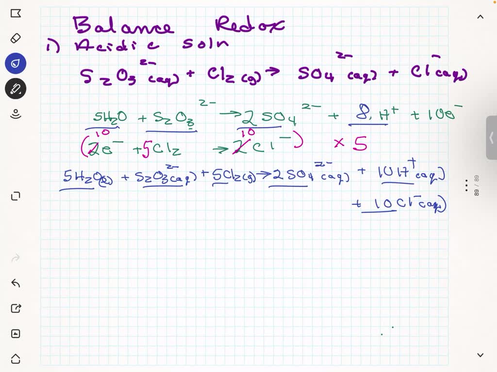 SOLVED: Balance redox equation using half reaction method1) Balance in ...