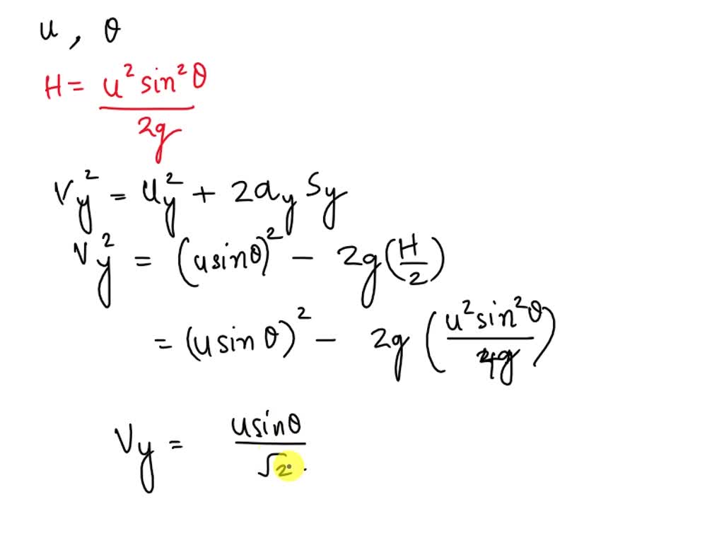 SOLVED: The speed of a projectile when it reaches its maximum height is 0.31 times its speed ...