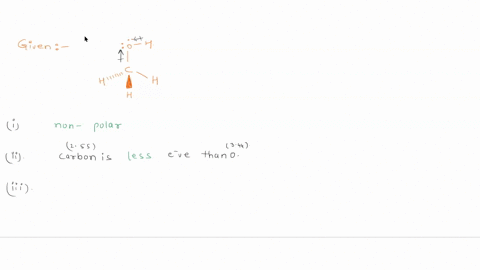 The lewis dot structure for methanol is shown note that...