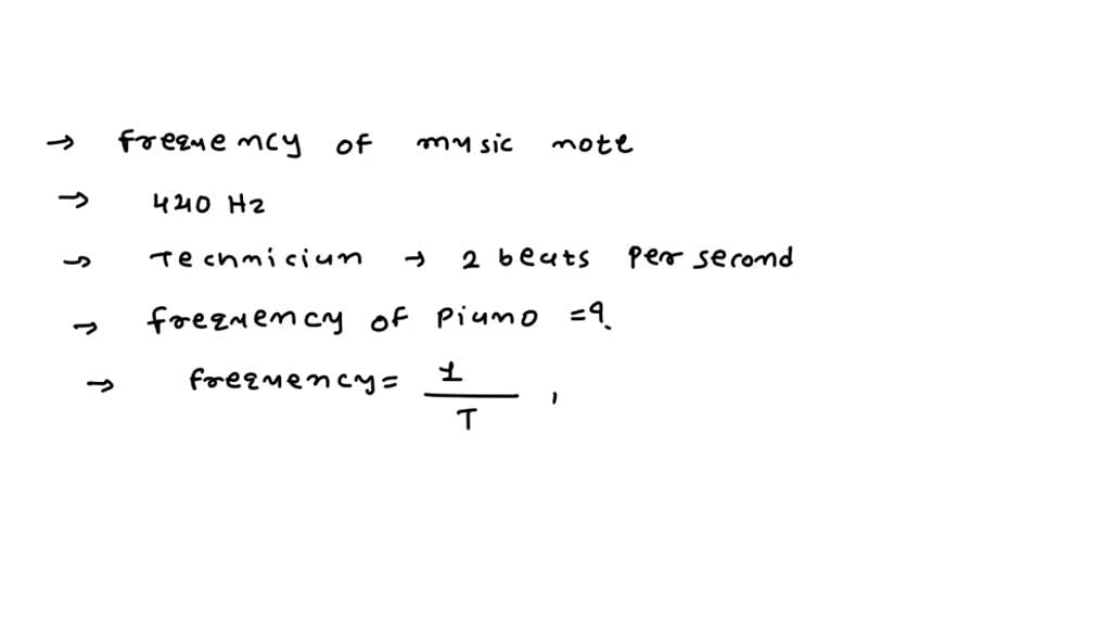 SOLVED: Find out the frequency of the music note A440, the A note above ...