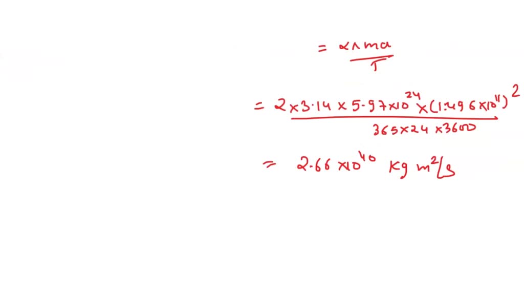 SOLVED: (a) Calculate the magnitude of the angular momentum of the ...