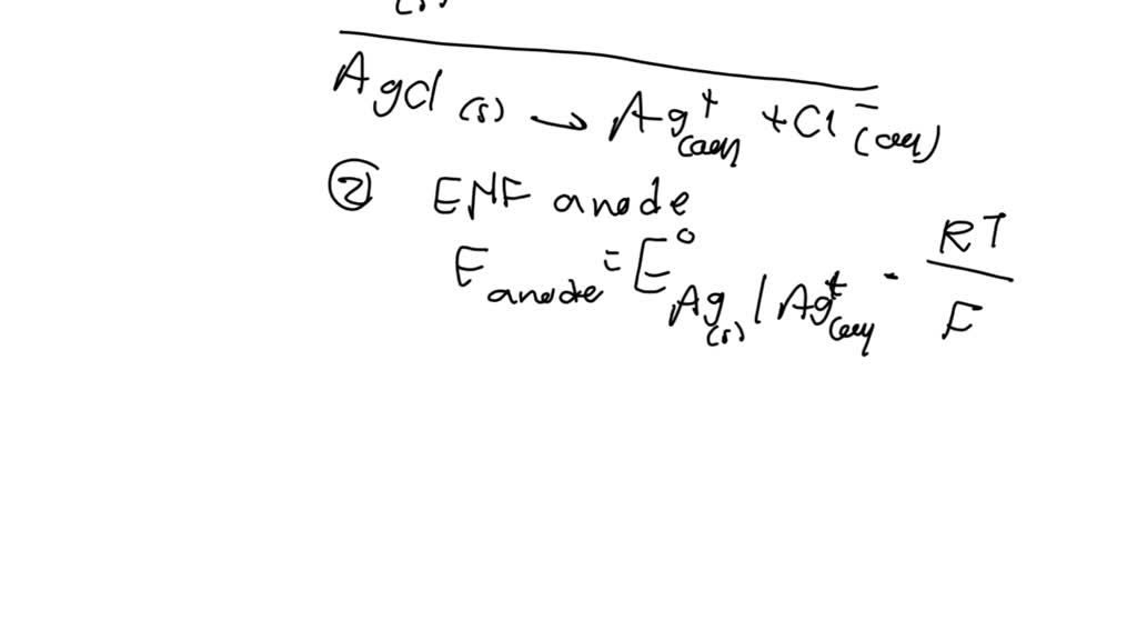 SOLVED: For the cell: Ag(s) | AgNO3(aq) || HCl(aq) | AgCl(s), Ag(s) a ...