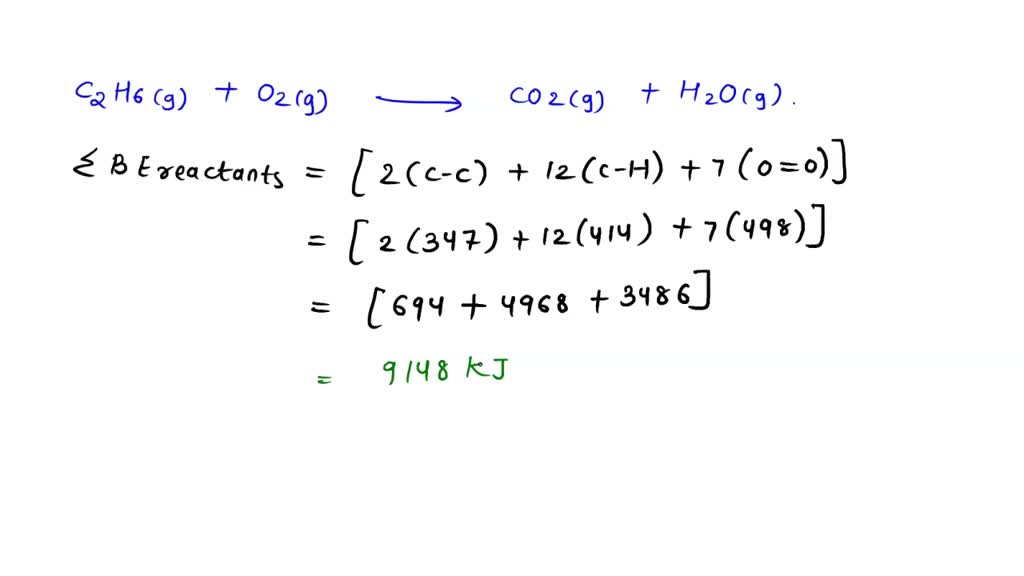 SOLVED: Using the bond enthalpies tabulated below, calculate the ...