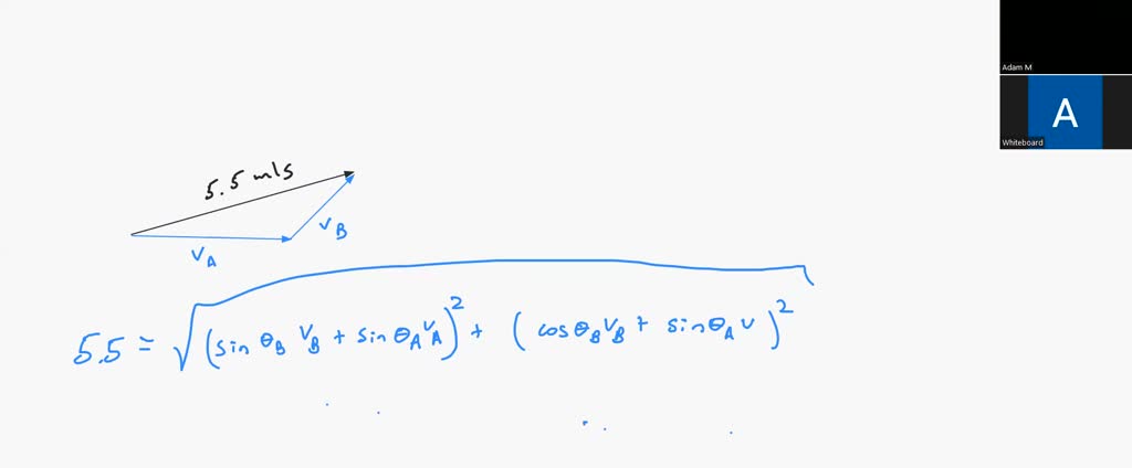 SOLVED: 1. The figure depicts the sum of two velocities, vA and vB. The magnitude of the sum is ...