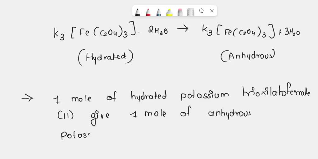 SOLVED: a) Calculate the moles of anhydrous salt formed after the ...