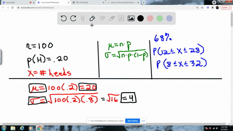 SOLVED:We flip a coin 100 times ( n=100 ) and note that it only comes ...