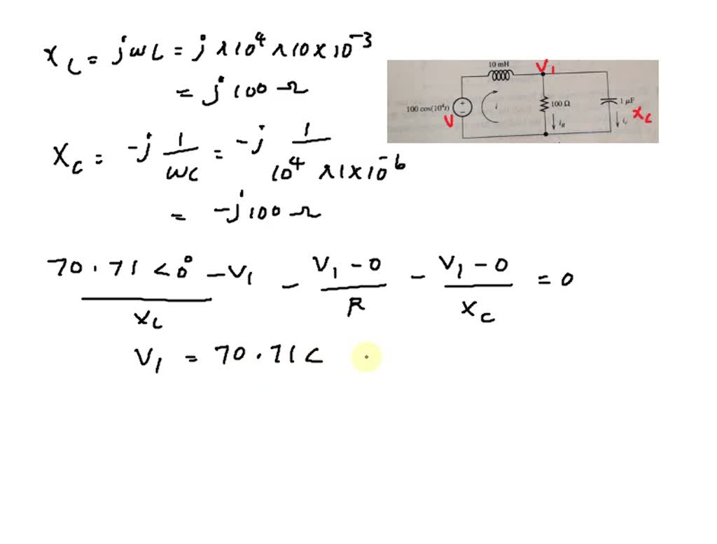 SOLVED: 'P5.7. Find the phasors for the current and for the voltages of ...