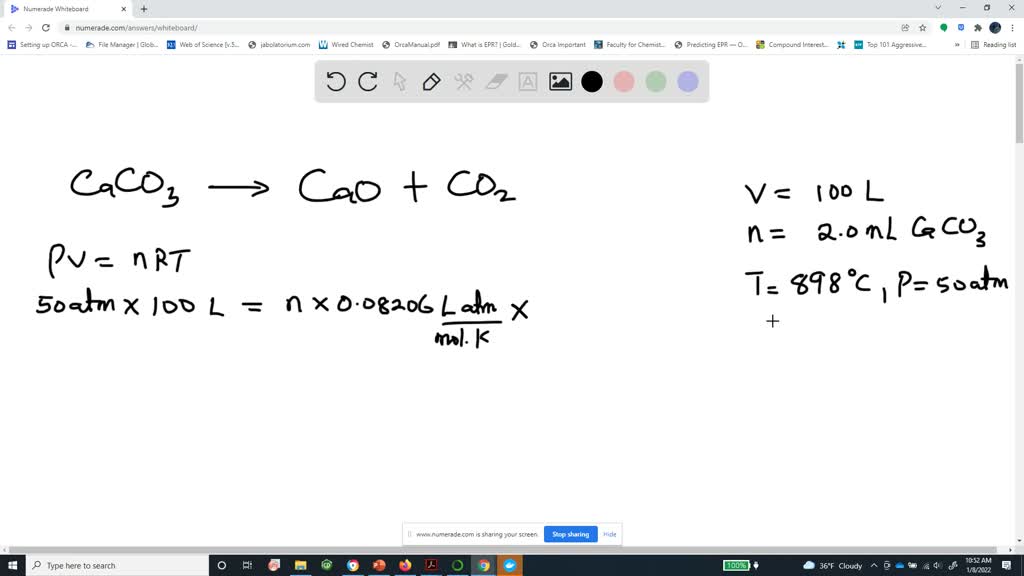 SOLVED: CaCO₃(s) ⇌ CaO(s) + CO₂(g) When heated strongly, solid ... SOLVED: CaCO₃(s) ⇌ CaO(s) + CO₂(g) When heated strongly, solid ...