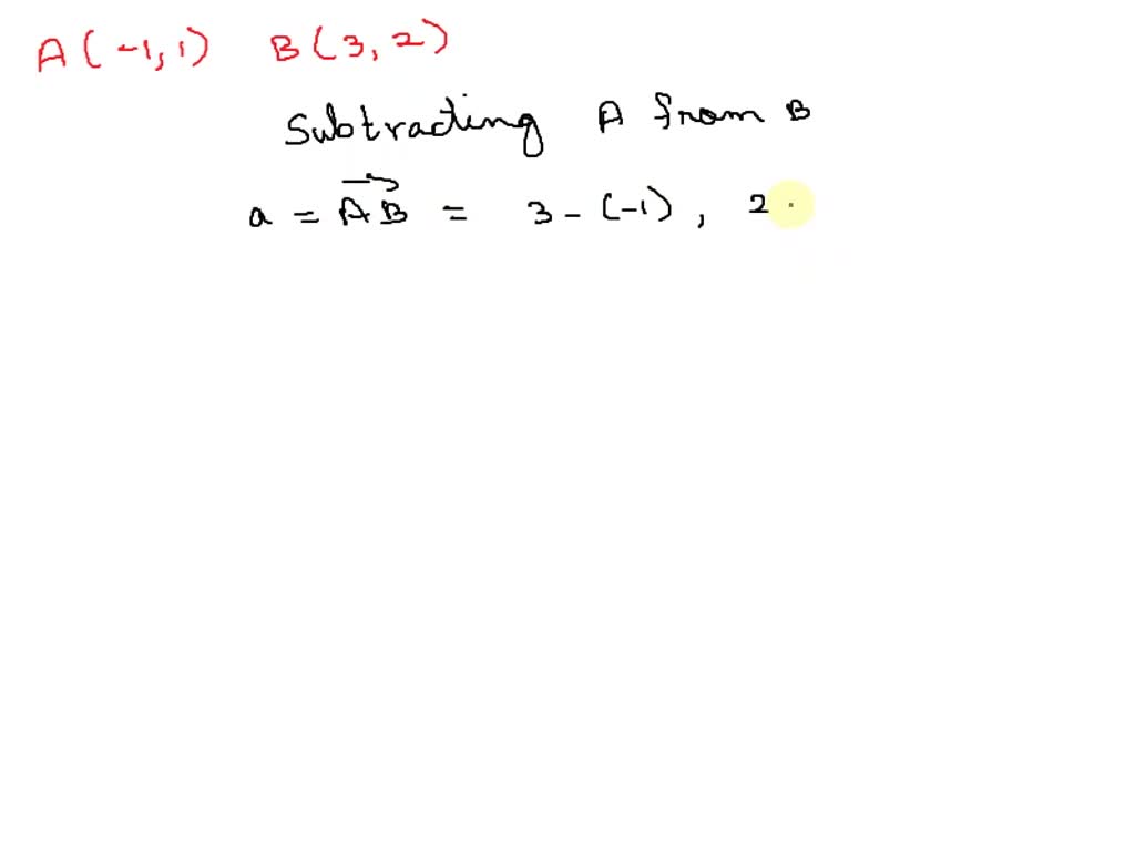 SOLVED: Find a vector with representation given by the directed line ...