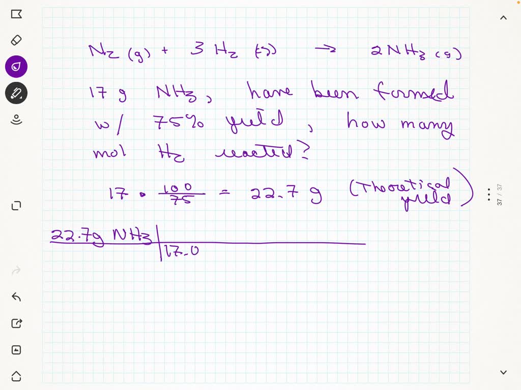SOLVED: Under appropriate conditions, nitrogen and hydrogen undergo a combination reaction to ...