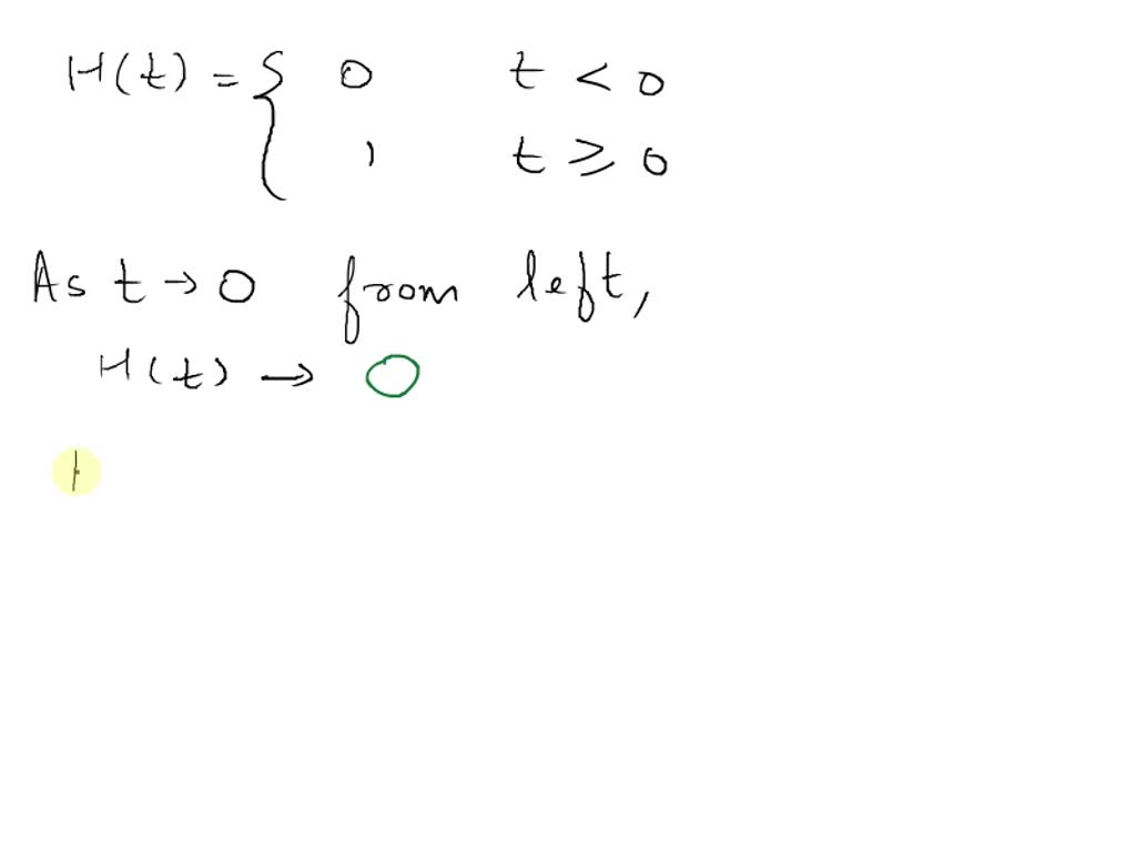 SOLVED: The Heaviside function is defined by: If t