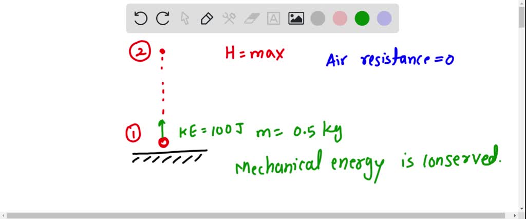 SOLVED: A ball of mass 0.5kg is thrown vertically upwards with a ...