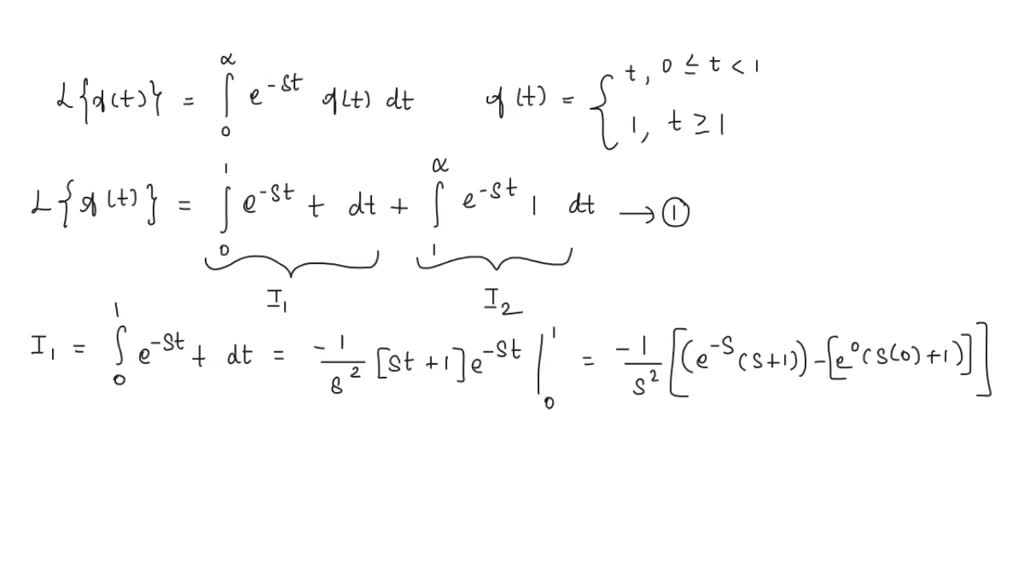 Solved Definition 7 1 1 Laplace Transform Let F Be A Function Defined For T 0 Then The