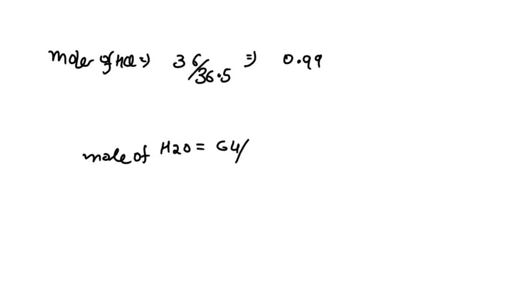 SOLVED: An aqueous solution is 36.0% by mass hydrochloric acid, HCL, and has a density of 1.18 ...