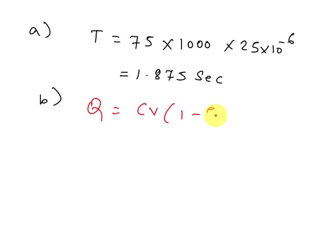 SOLVED: Consider the series R C circuit shown in Figure 18.17 for which R=75.0 kΩ, C=25.0 μF ...