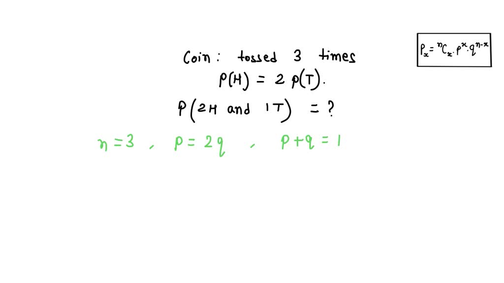 SOLVED: Consider a game of tossing a biased coin and rolling a fair six ...