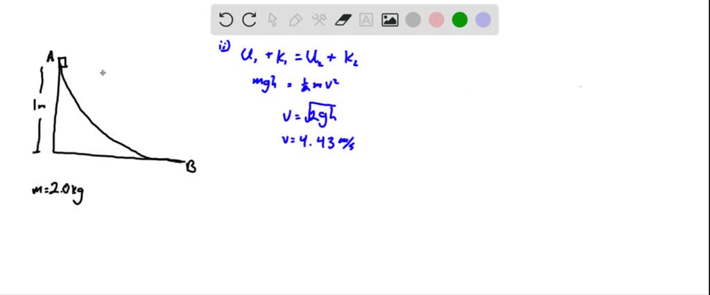 SOLVED: "R,/ A block of mass M is released from rest at point 1,as shown in the figure. The ...