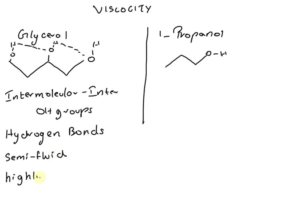 SOLVED: The molecular models of glycerol and 1 -propanol are given here ...
