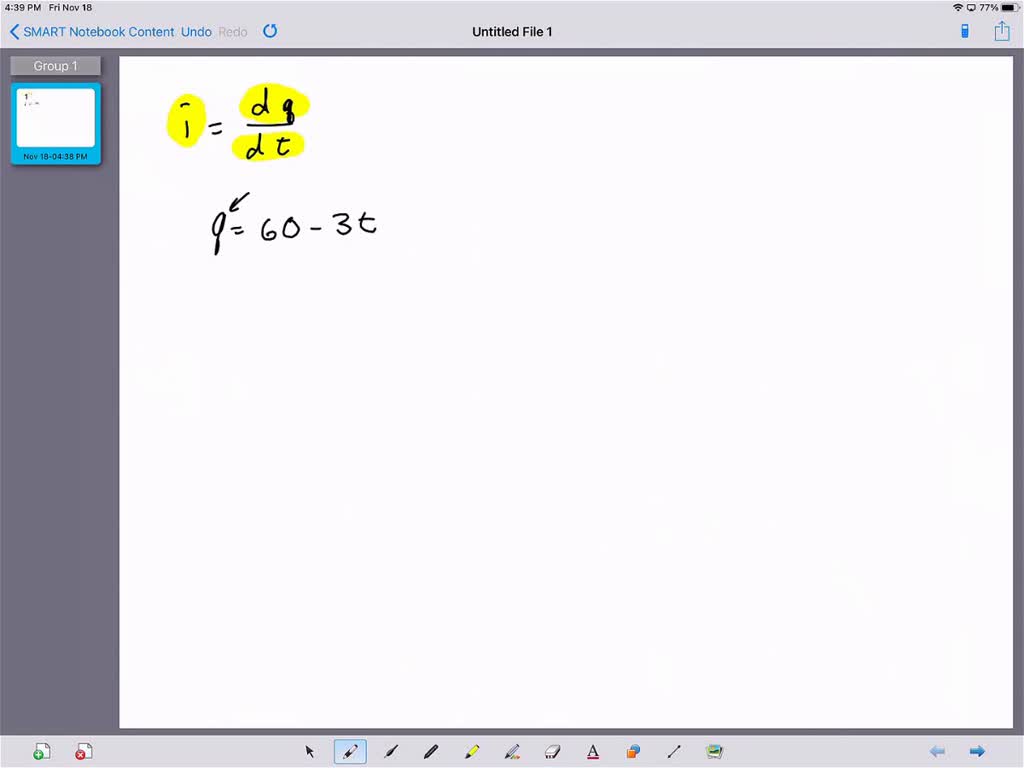 SOLVED: The electric current i at a point in an electric circuit is the ...