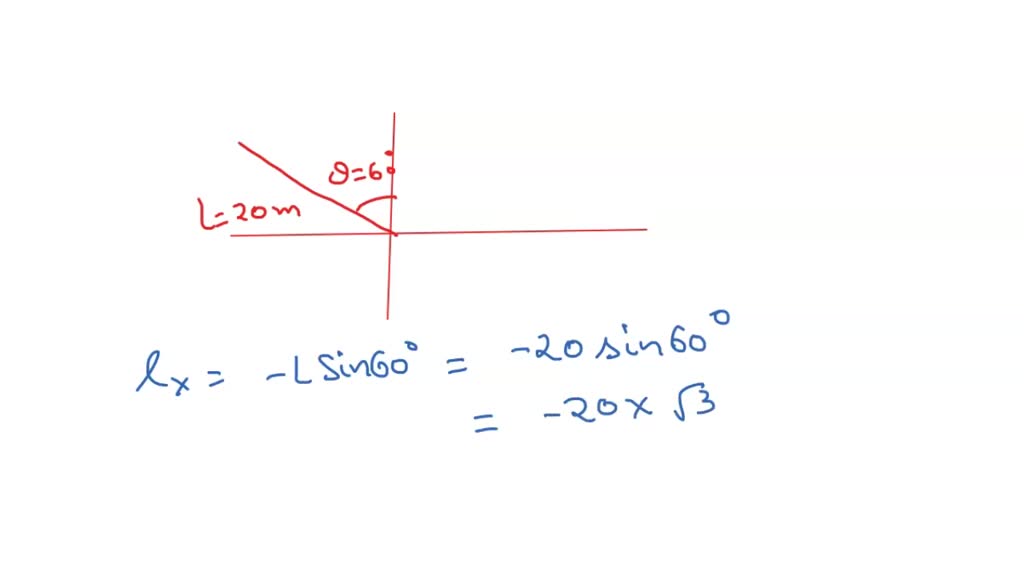 SOLVED: A vector is 20.0m long and makes an angle of 60 degrees ...
