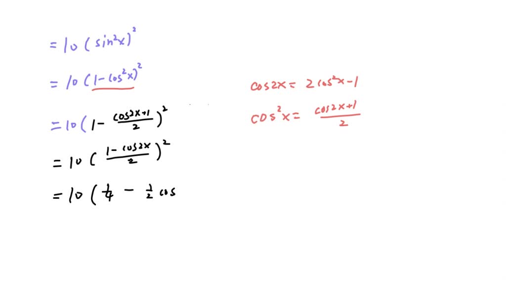 SOLVED: Use the power-reducing formulas to rewrite the expression as an equivalent expression ...