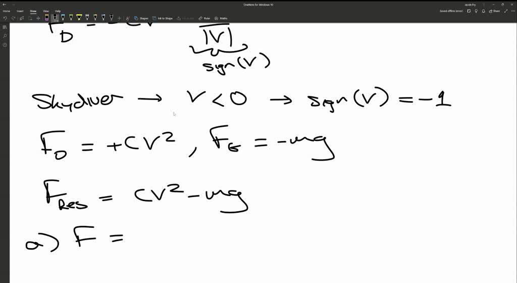 SOLVED: A 51kg skydiver jumps out of an airplane. We assume that the ...