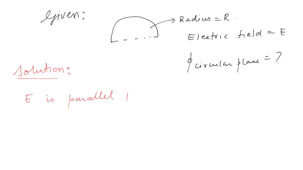 SOLVED: The electric flux ϕ through a hemisphere surface of radius R, placed in a uniform ...