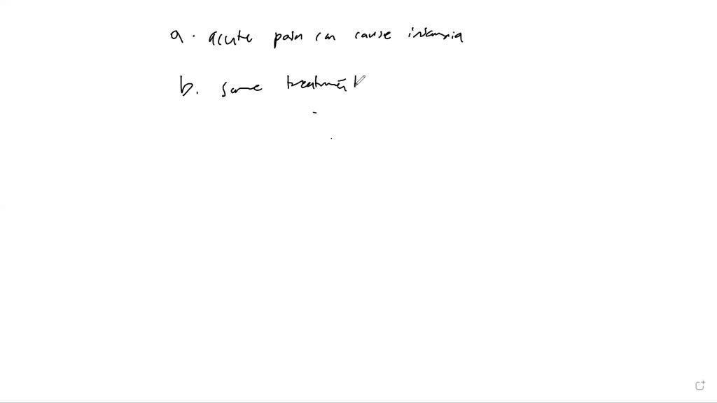 SOLVED: is a rare disorder that includes the inability to feel pain. A ...