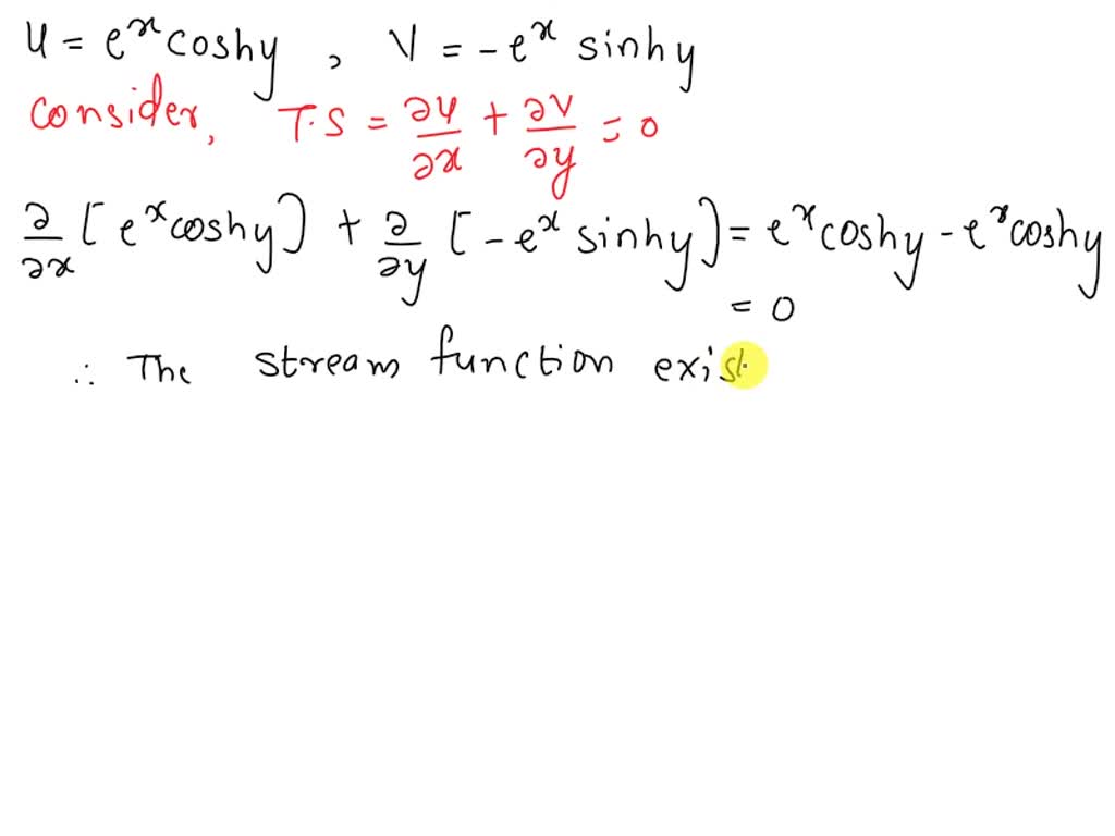 SOLVED: The velocity components in a two-dimensional flow field for an incompressible fluid are ...