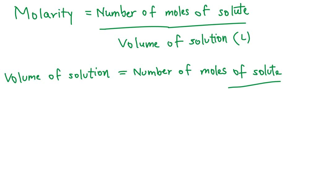 SOLVED: you are given a 250 millimolar solution. how many moles are ...