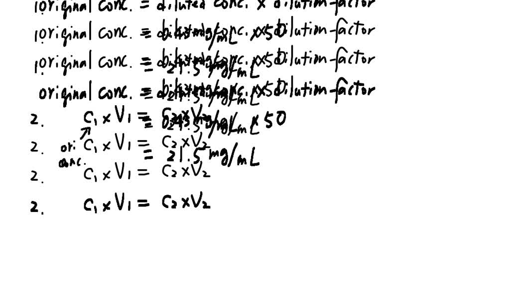 SOLVED: Quantitative analysis of results: Calculate the concentration ...