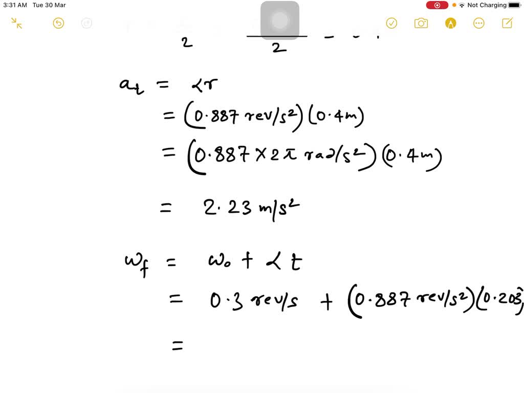 SOLVED: An electric turntable 0.800 m in diameter is rotating about a fixed axis with an initial ...