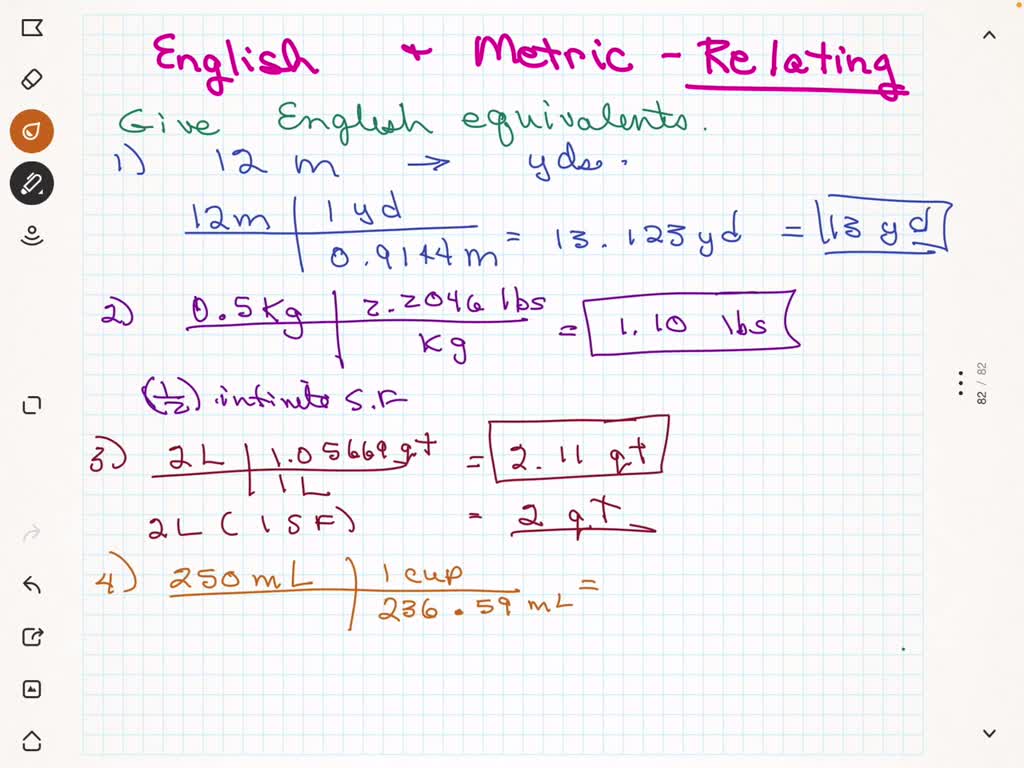 SOLVED: Students often have trouble relating measurements in the metric ...