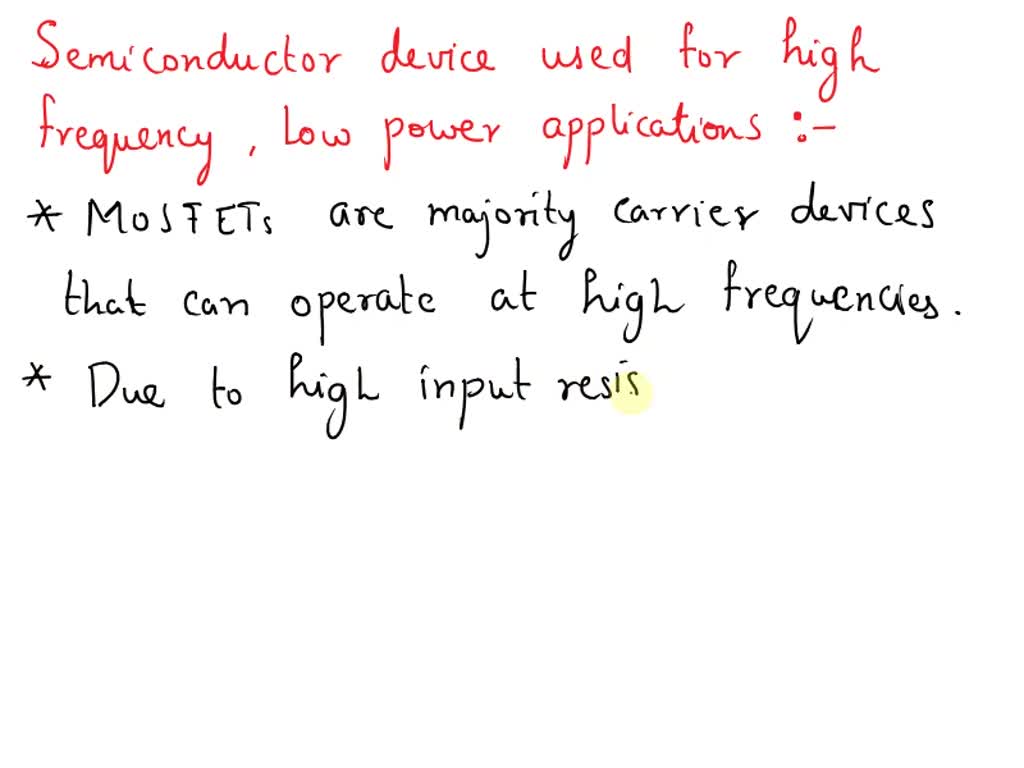 What type of semiconductor device gives a near-perfect square-law ...