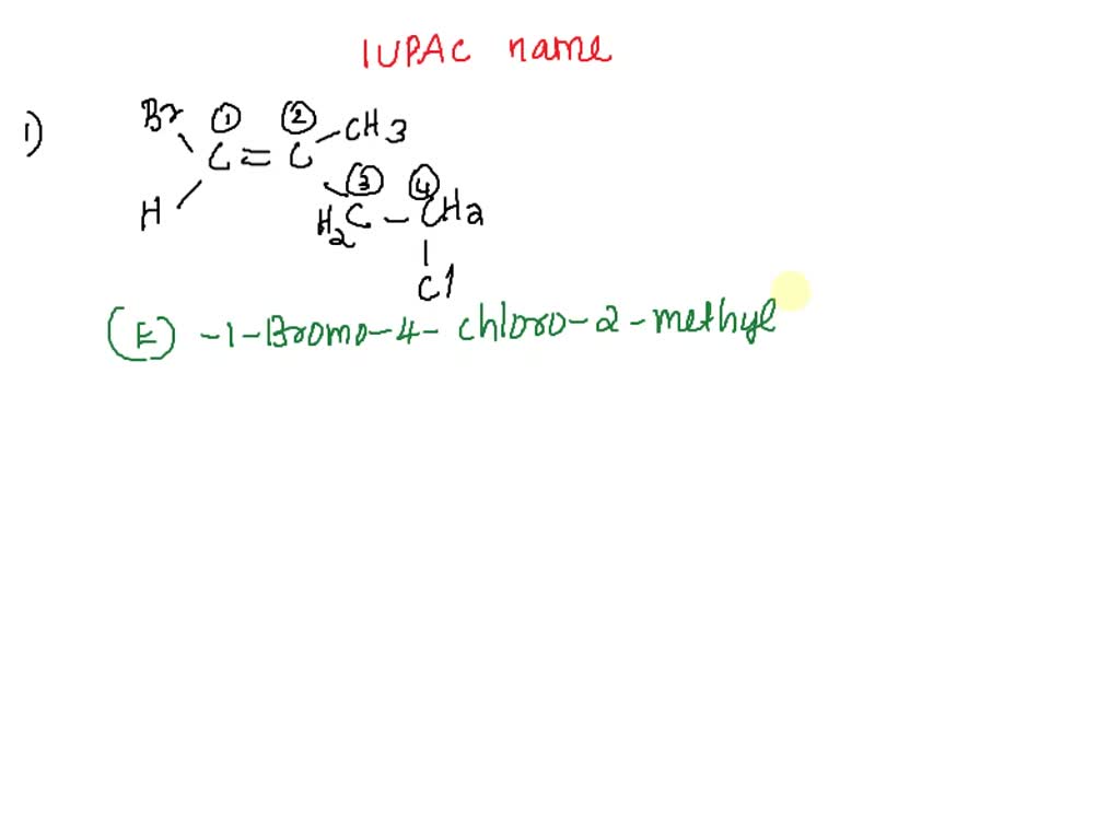 SOLVED: Provide an IUPAC name for each of the compounds shown (Specify ...