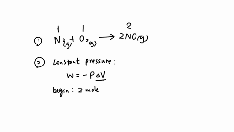 The gas-phase reaction between nitrogen and oxygen was carried out in a ...