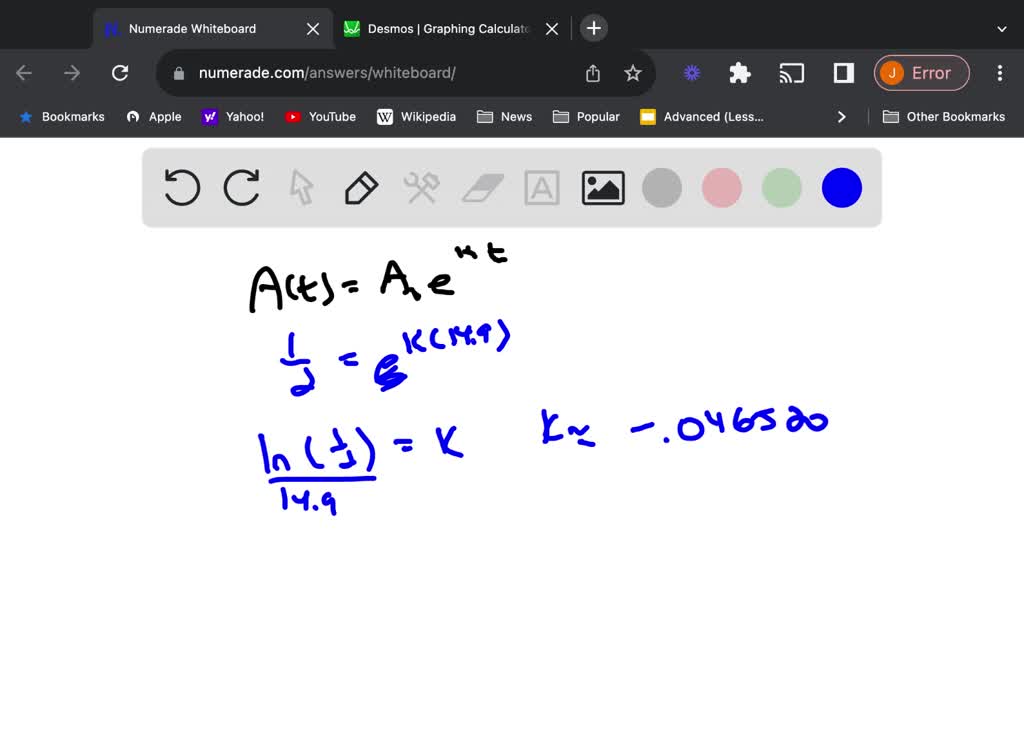 SOLVED: The half-life of radium-225 is approximately 14.9 days. Step 1 ...