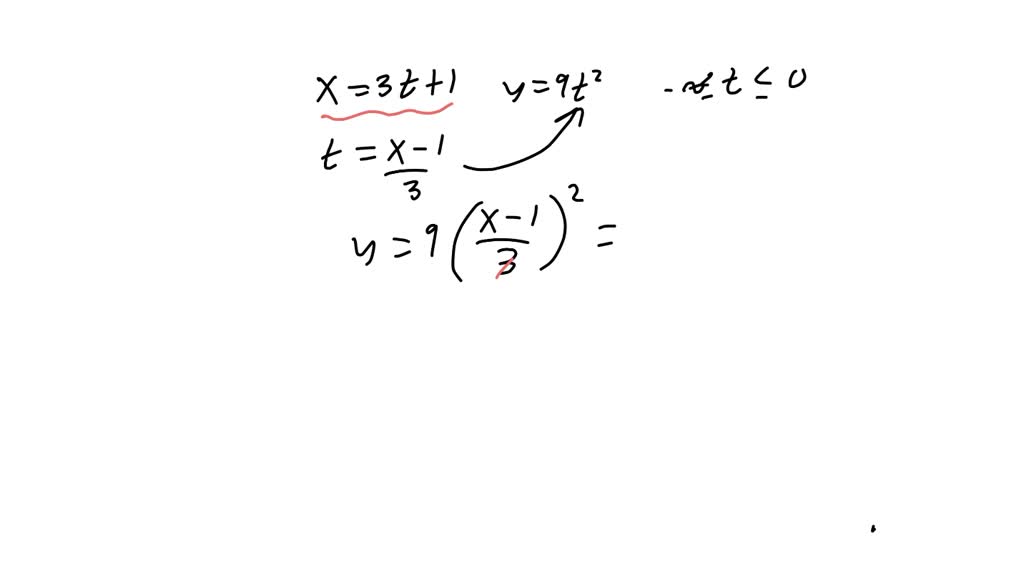 SOLVED: =sec/ Convert the parametric equation