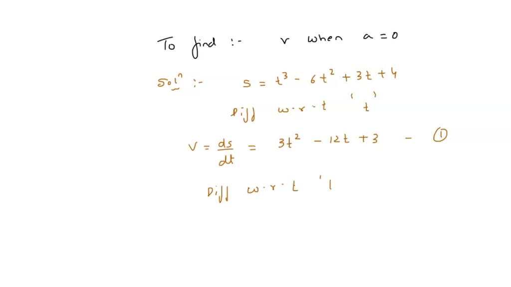 SOLVED: A particle moves along a straight line such that its displacement at any time t is given ...