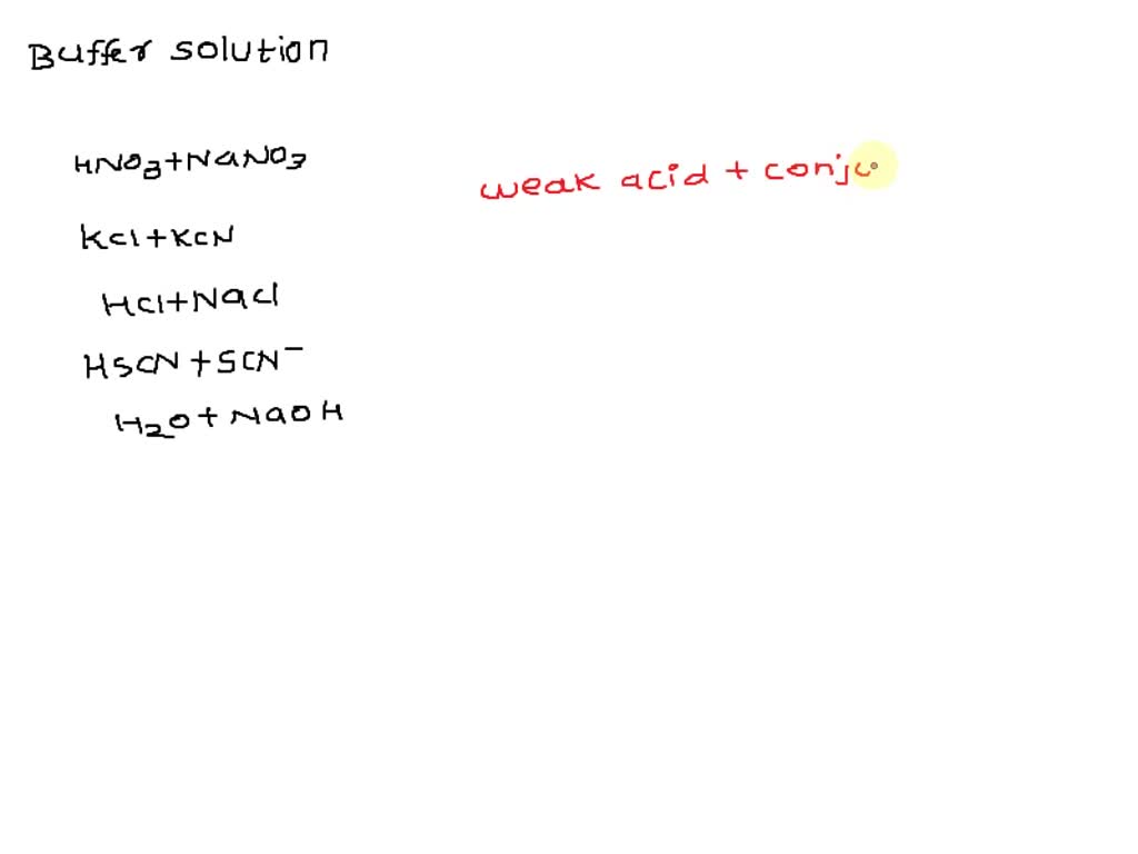 SOLVED: which of the following pairs of chemicals would function as a buffer system in an ...