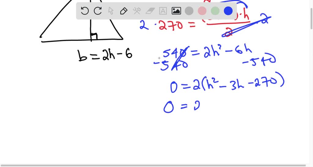 SOLVED: REVIEW The base of a triangle is 6 centimeters less than twice ...