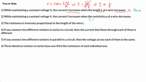 True and false statements a series arrangement is used in...